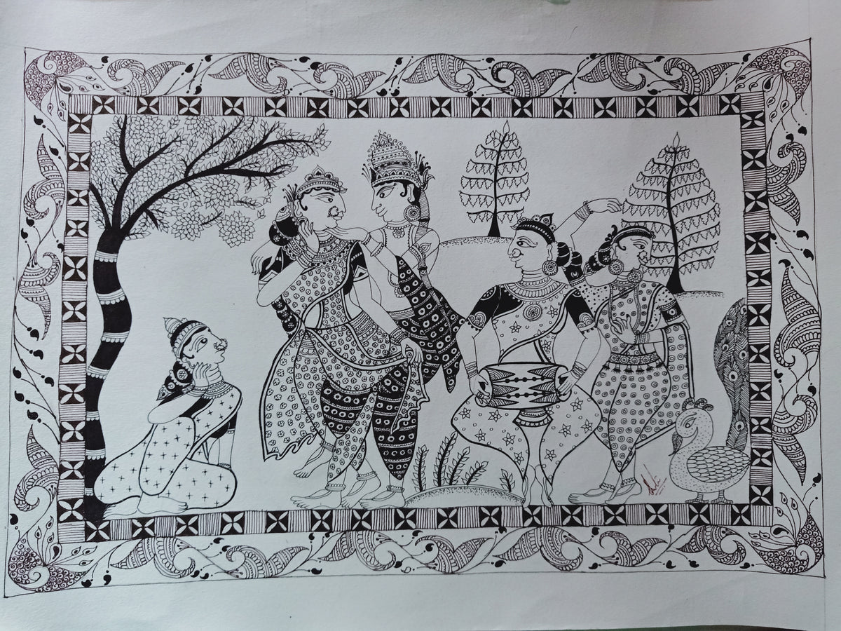 ORIGINAL HANDMADE CLOTH PATTACHITRA PAINTING – DailyDesignist