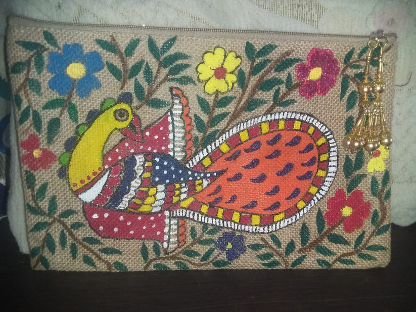 ORIGINAL HAND PAINTED MADHUBANI TOTE BAG – DailyDesignist
