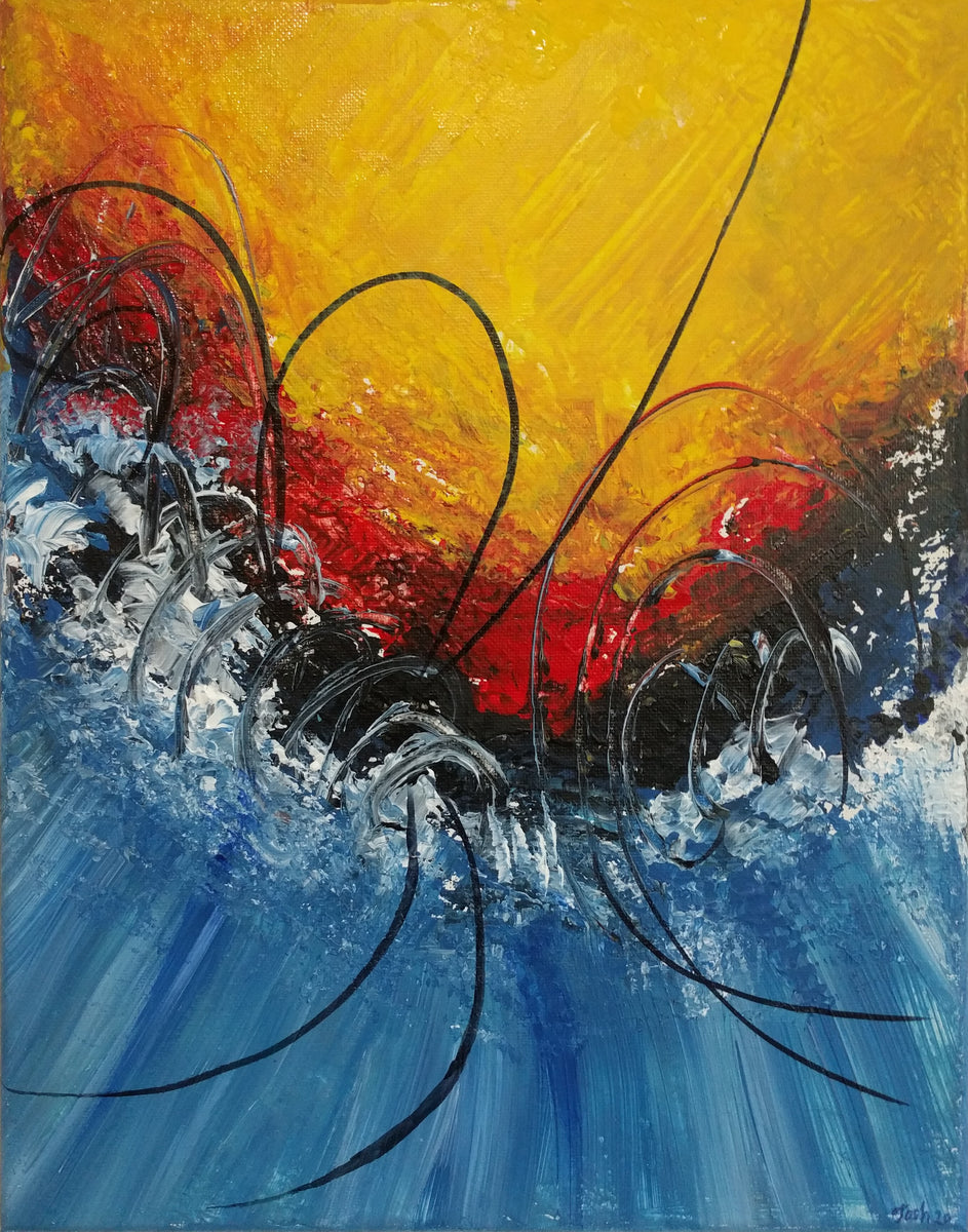 ORIGINAL HANDMADE "THE POWER" MULTIMEDIA PAINTING – DailyDesignist