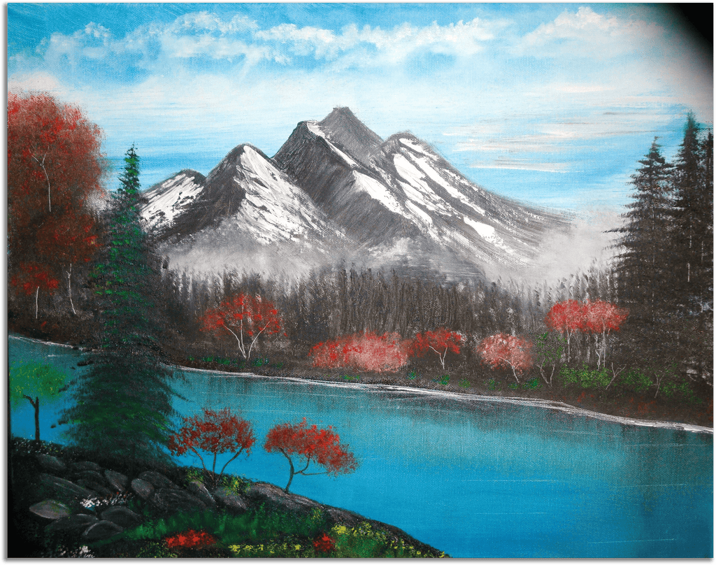 ORIGINAL HANDMADE FALL DOWN BY THE RIVER PAINTING – DailyDesignist